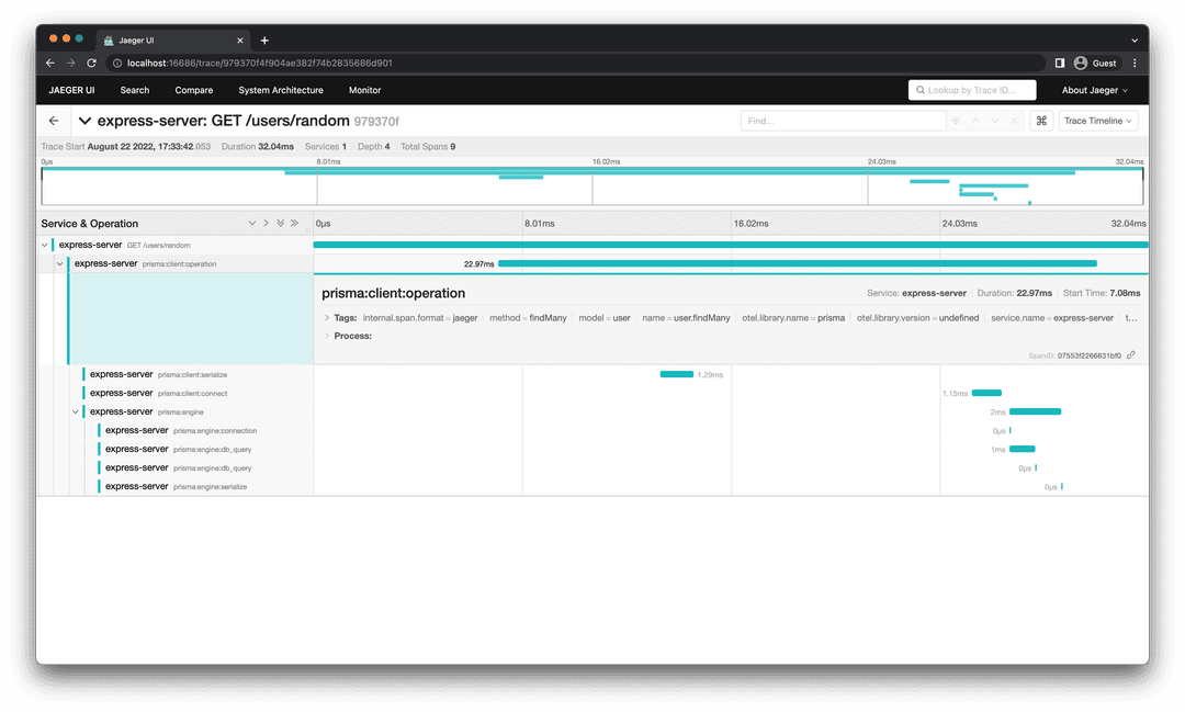 Monitor Your Server with Tracing Using OpenTelemetry & Prisma